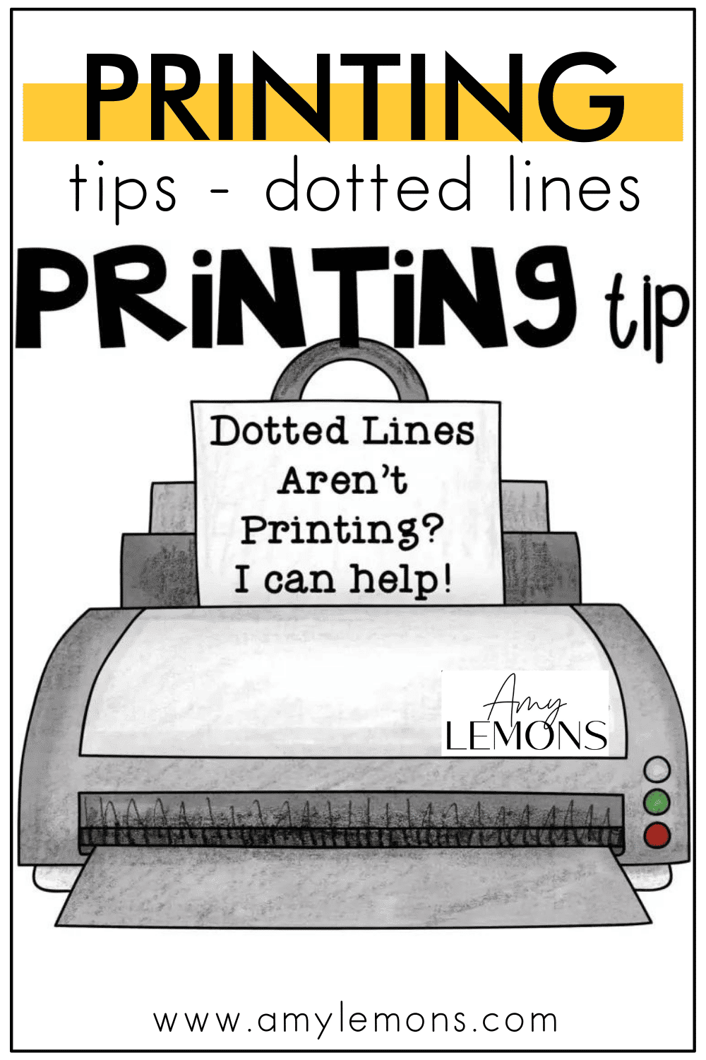 Printing Tip: Dotted Lines - Amy Lemons