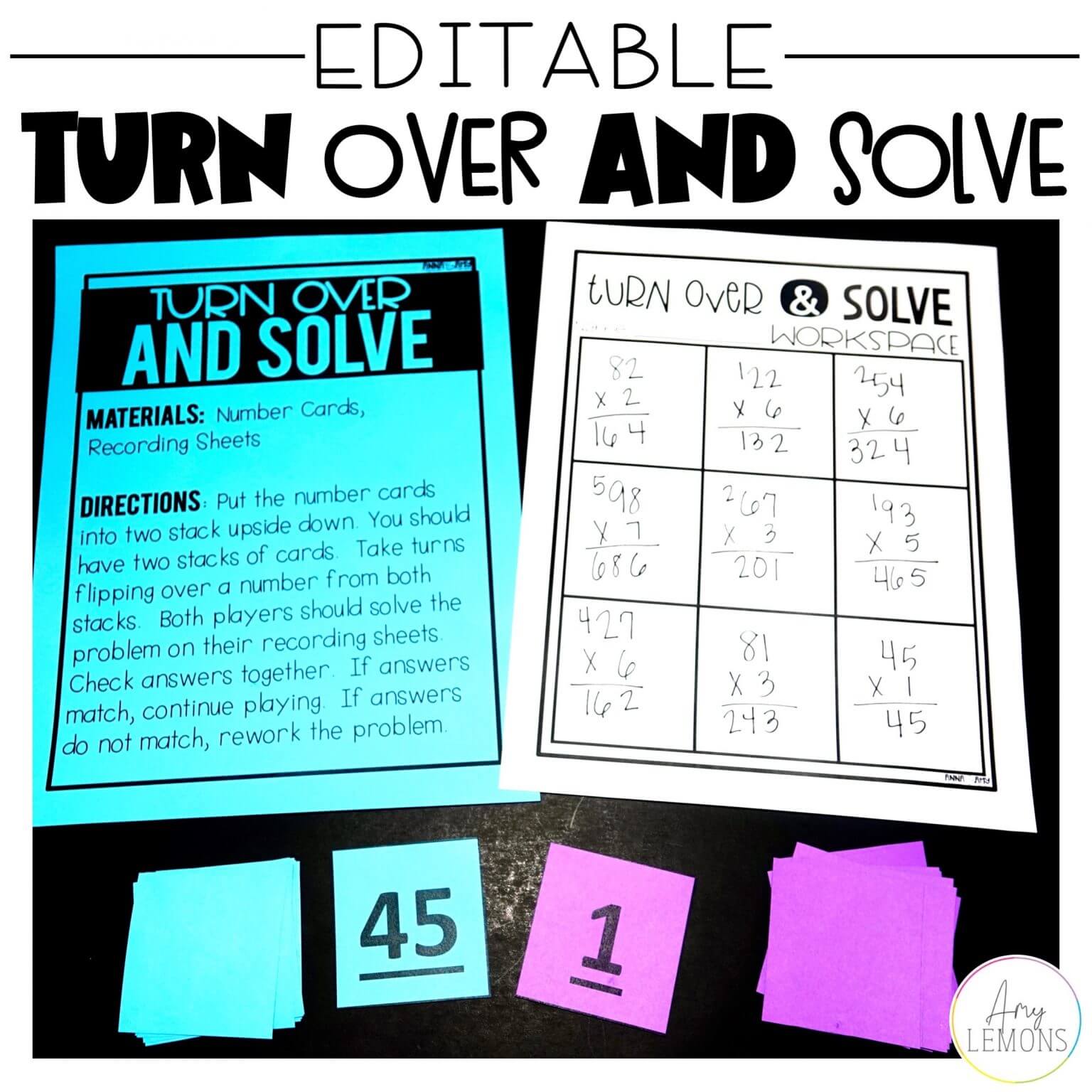 No Prep Math Games for Any Grade Level - Amy Lemons