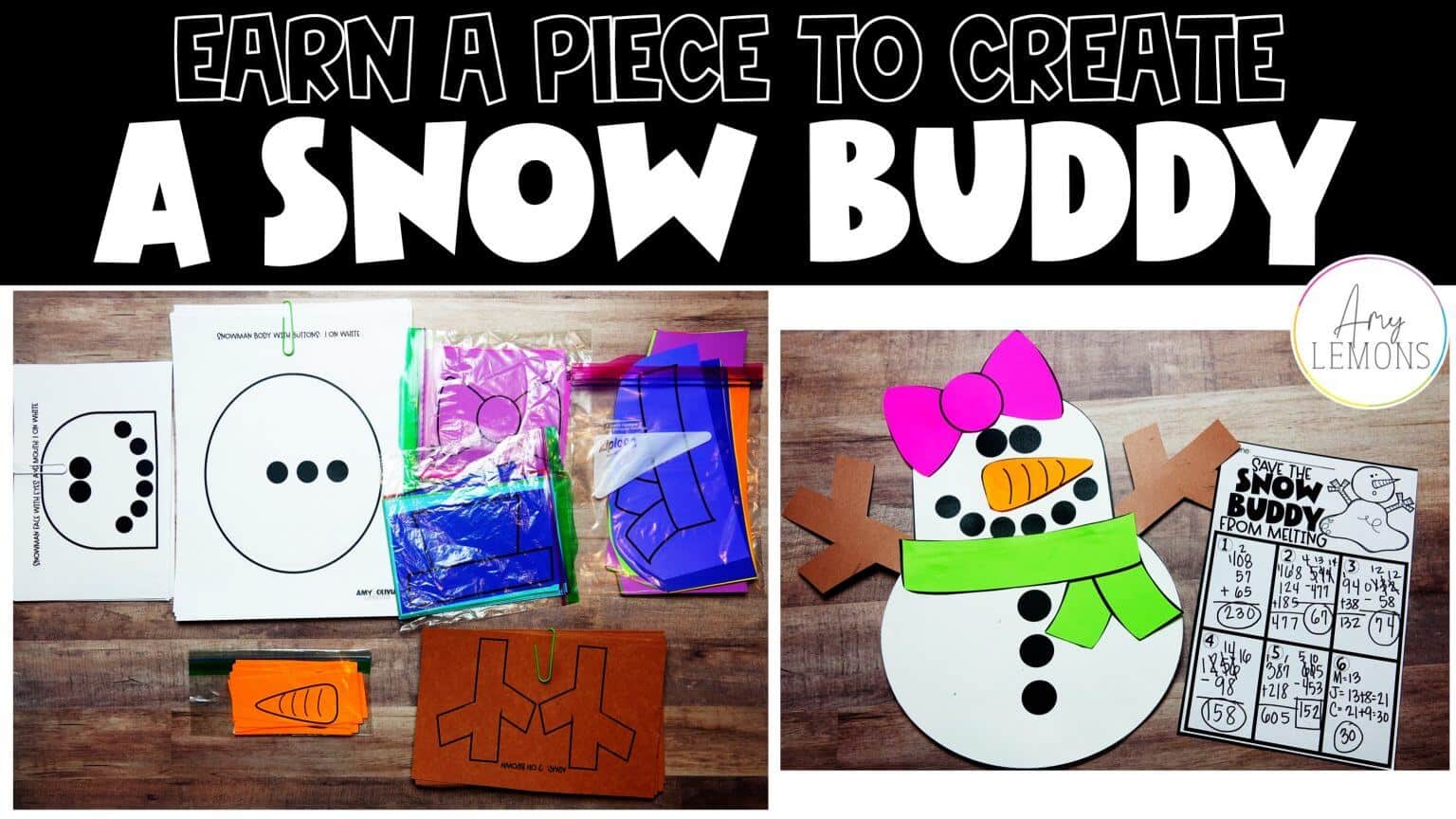 Solve to Create a Snowman - Amy Lemons