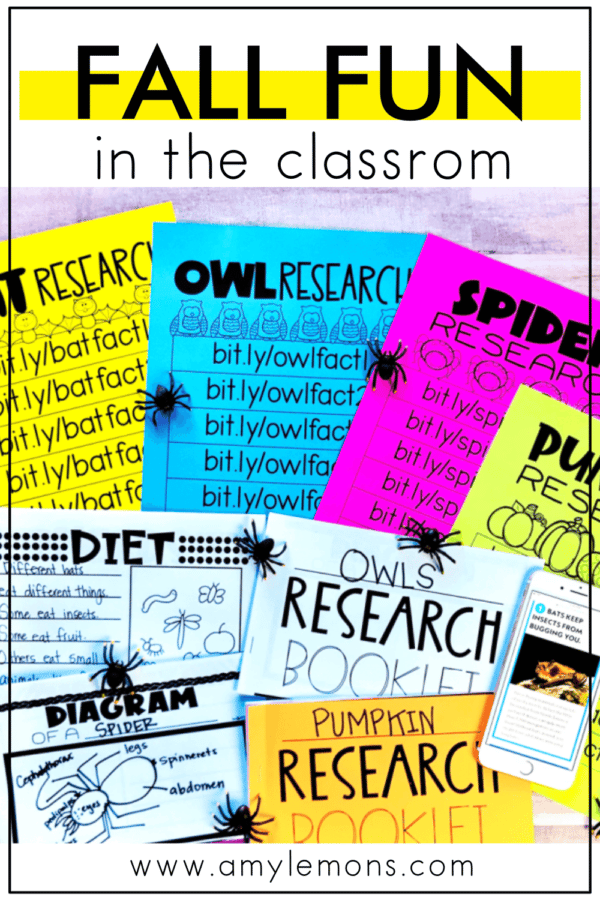 Fall Fun in the Classroom {with a Research FREEBIE} - Amy Lemons