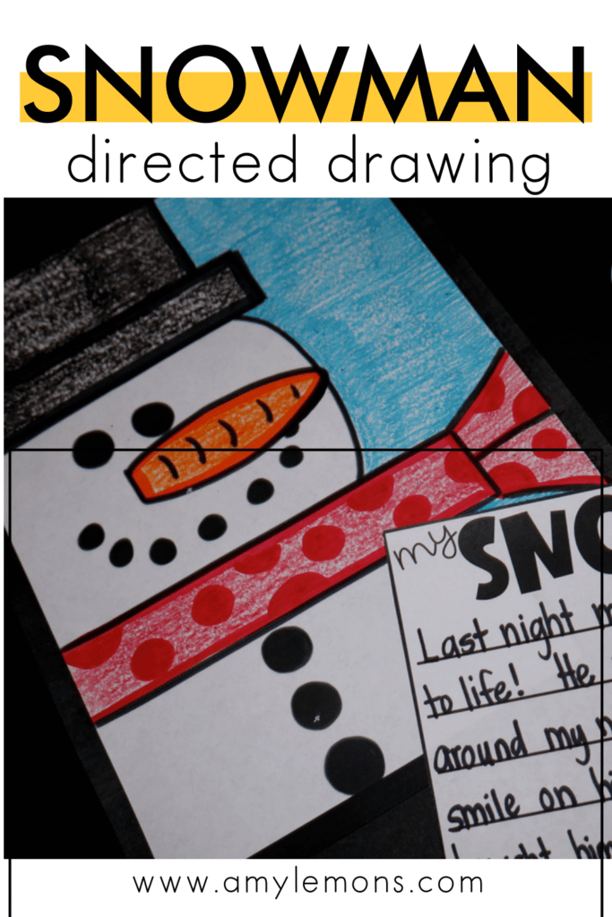 snowman directed drawing - Amy Lemons