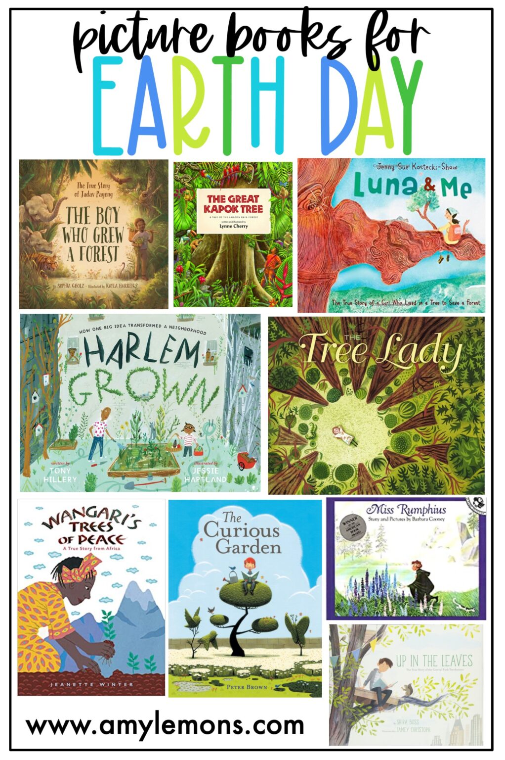 Earth Day Directed Drawing and Picture Book Ideas - Amy Lemons