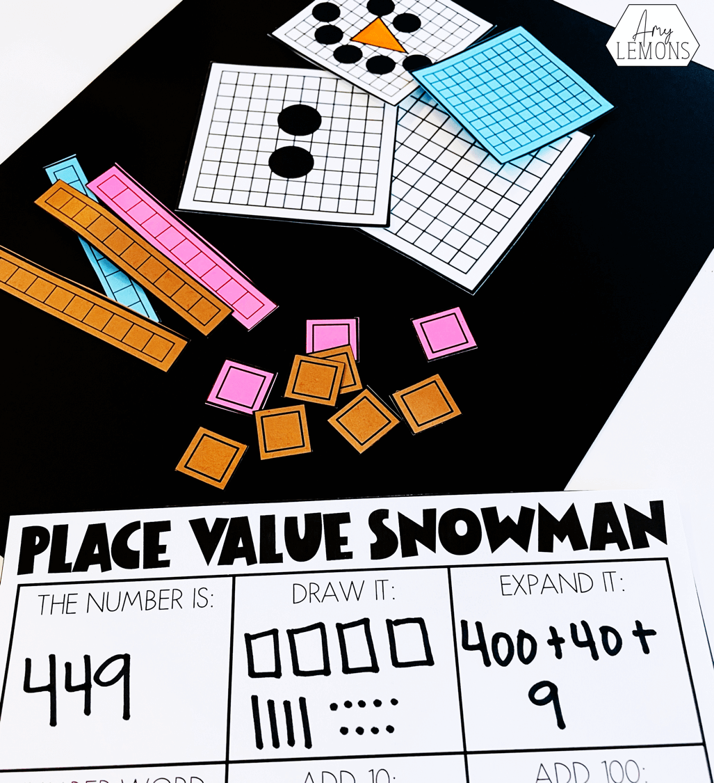Place Value Snowman - Amy Lemons