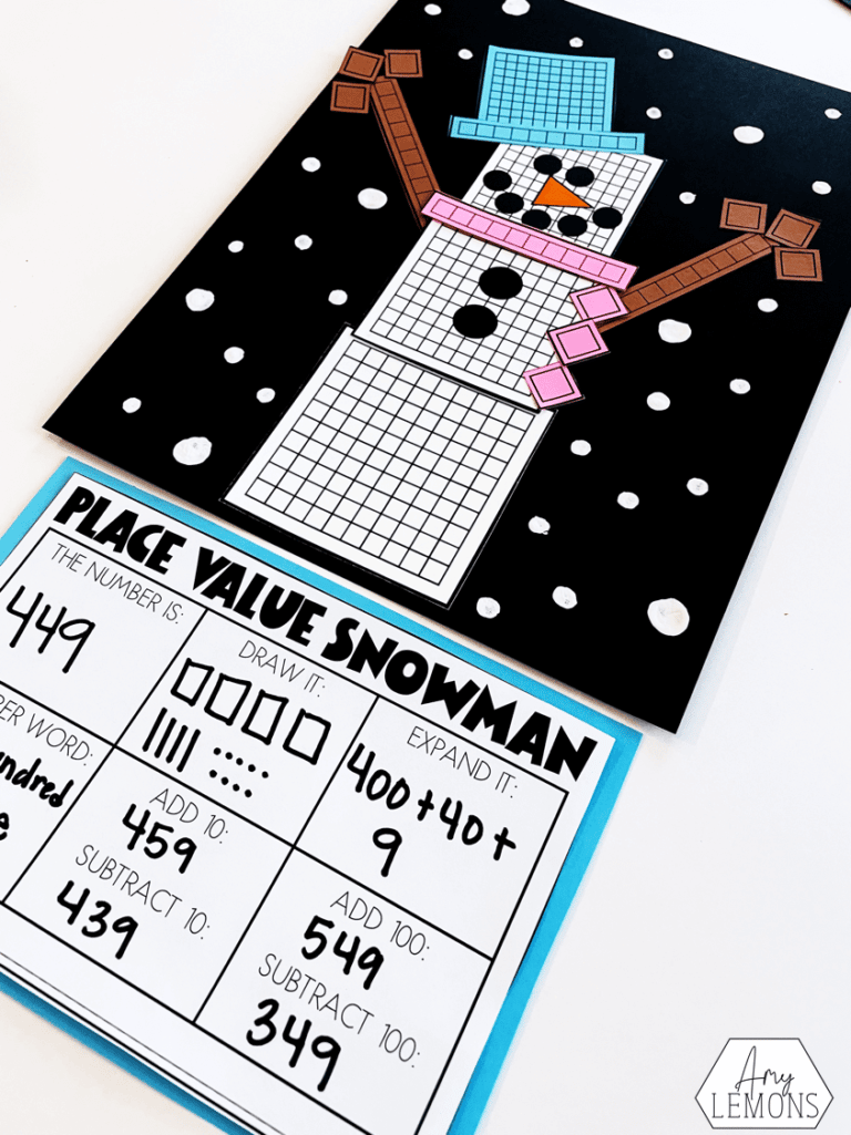 Place Value Snowman - Amy Lemons