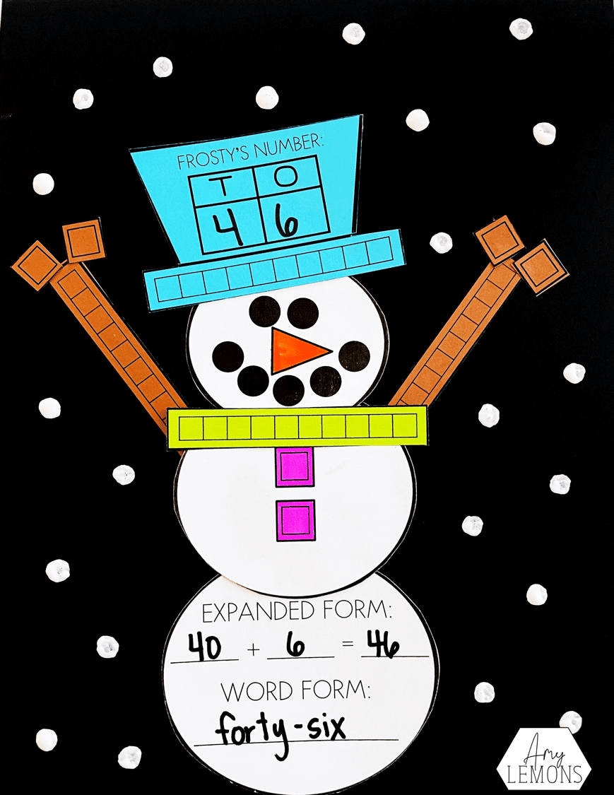 Place Value Snowman - Amy Lemons