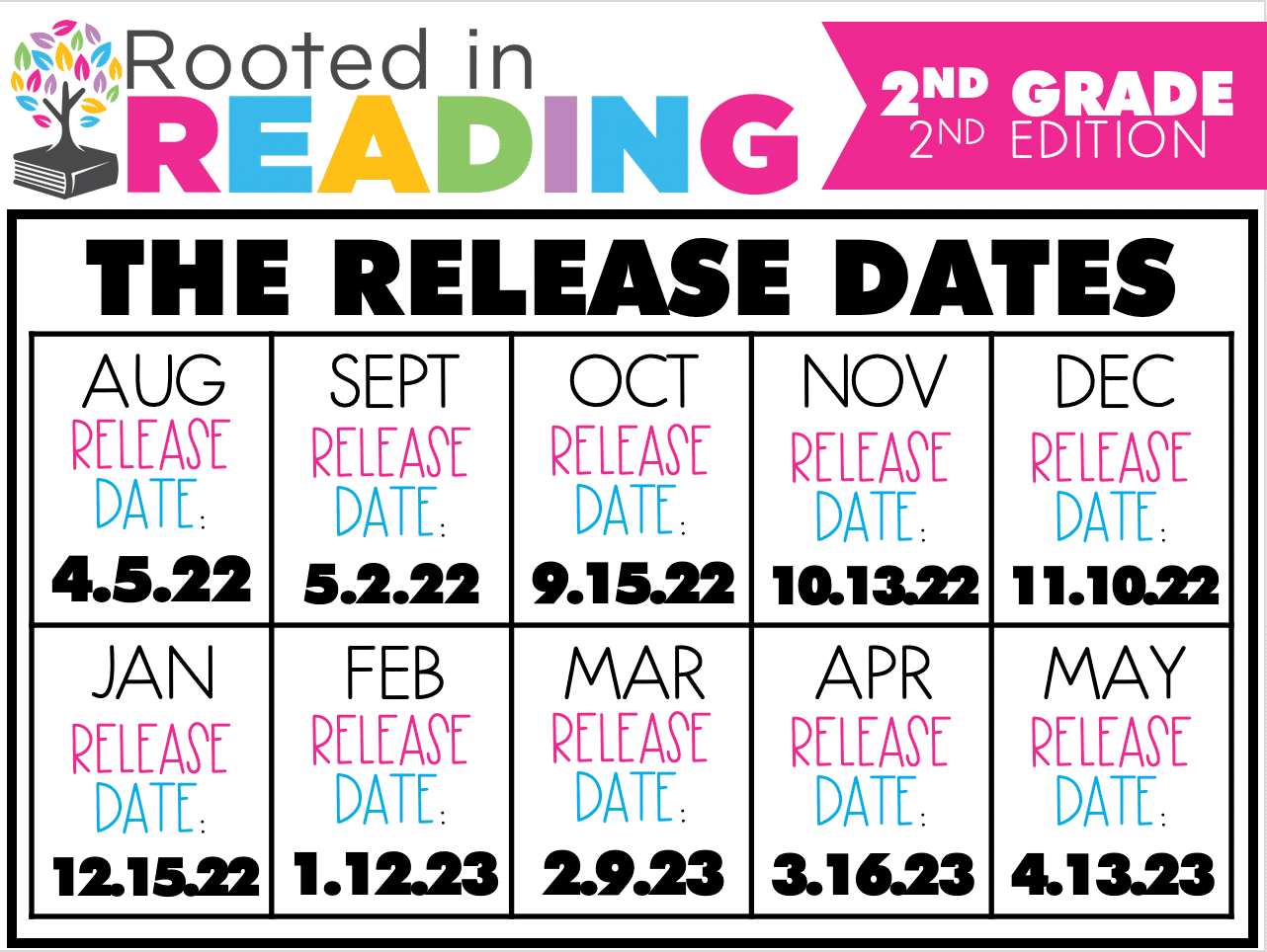 rooted-in-reading-release-dates - Amy Lemons