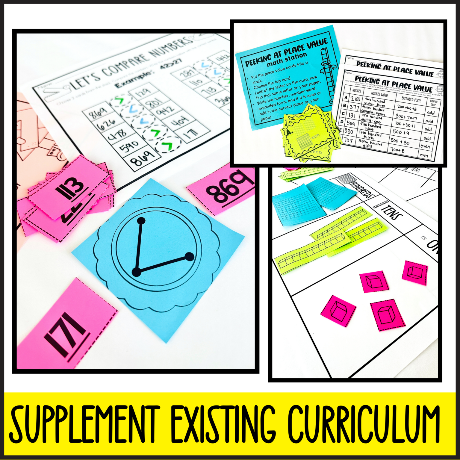 Activities for Place Value and Comparing and Ordering Numbers - Amy Lemons