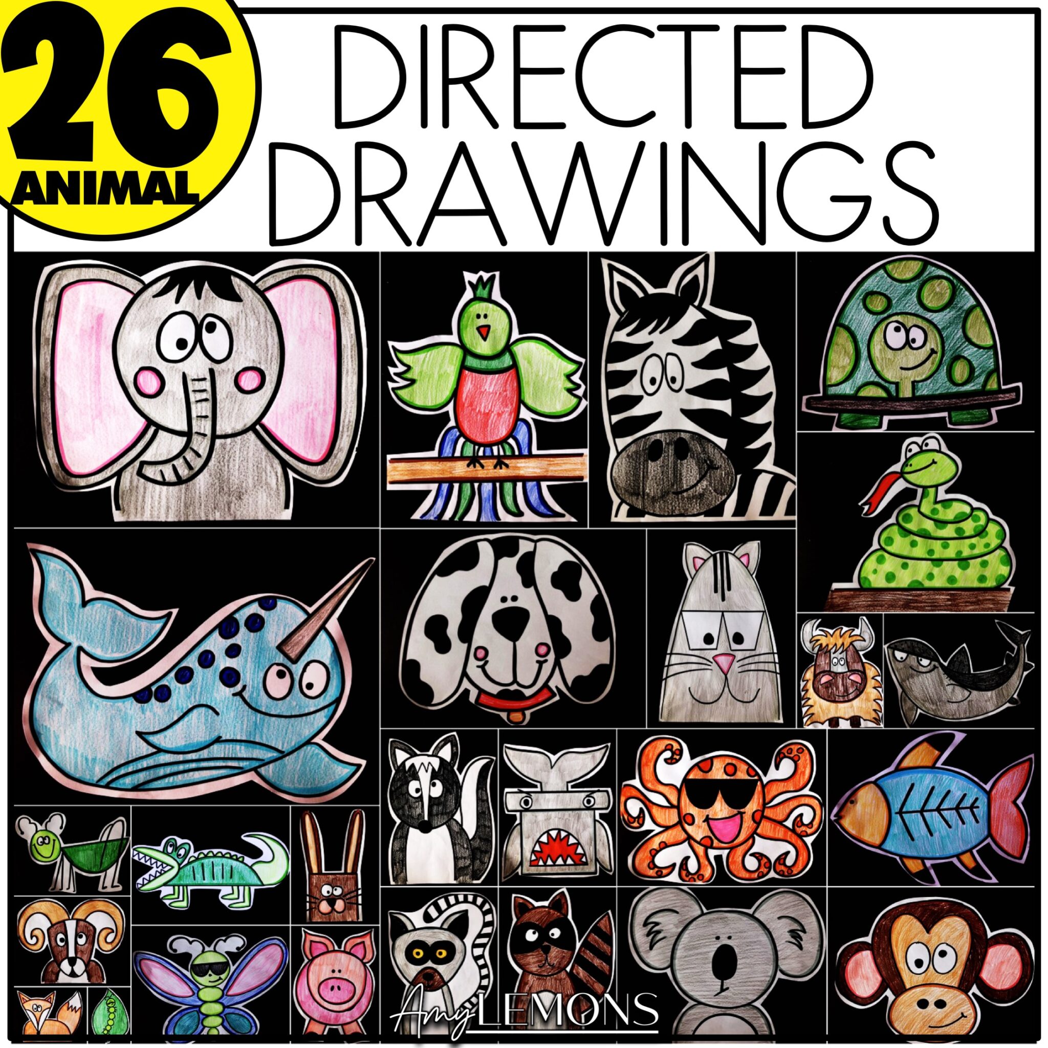 26 Animal Directed Drawings - Amy Lemons