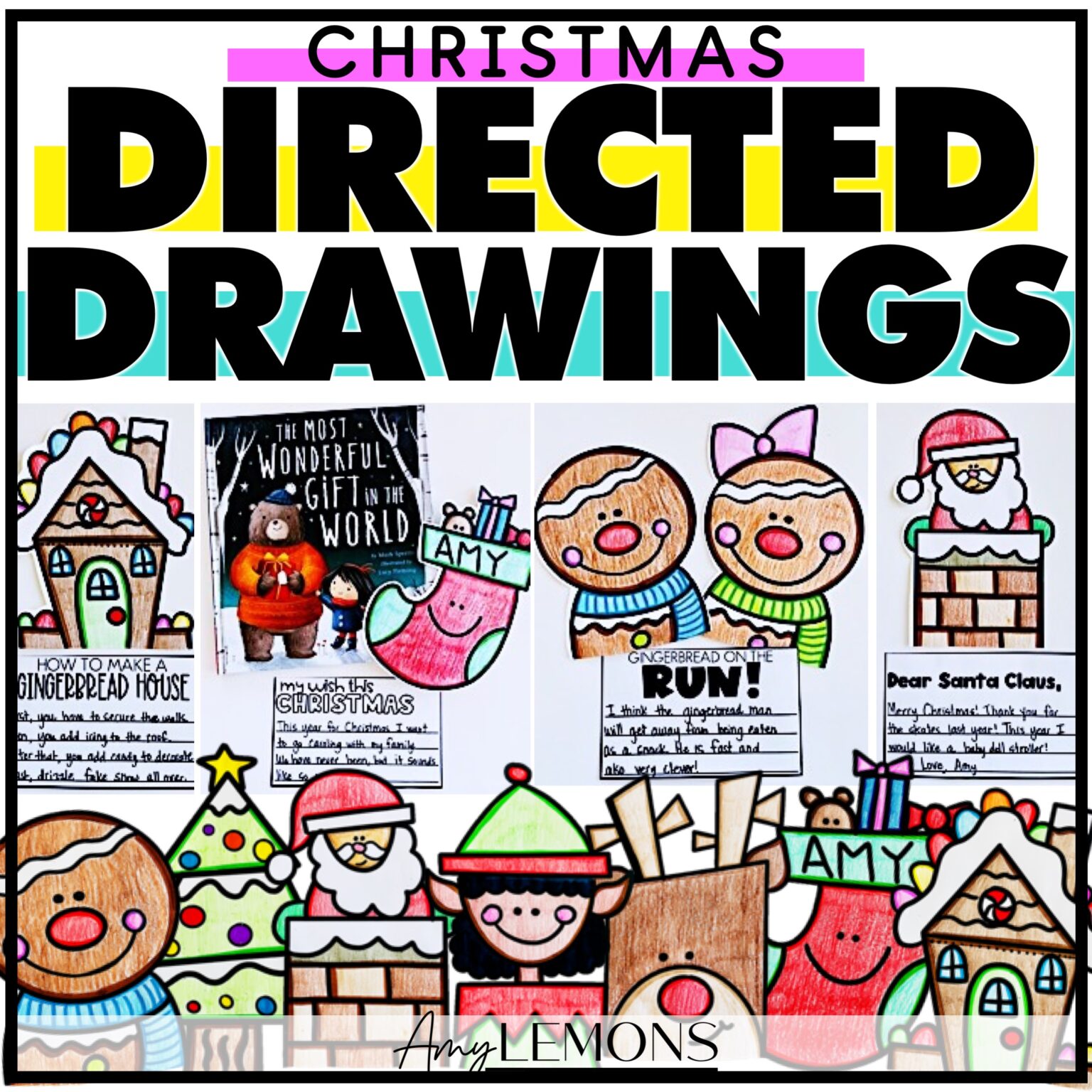 Christmas Directed Drawings for December - Amy Lemons