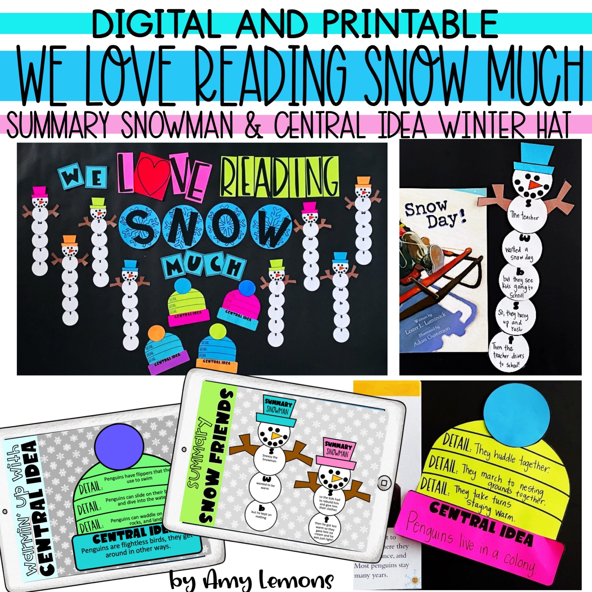 Digital and Printable Winter Reading Activities - Amy Lemons