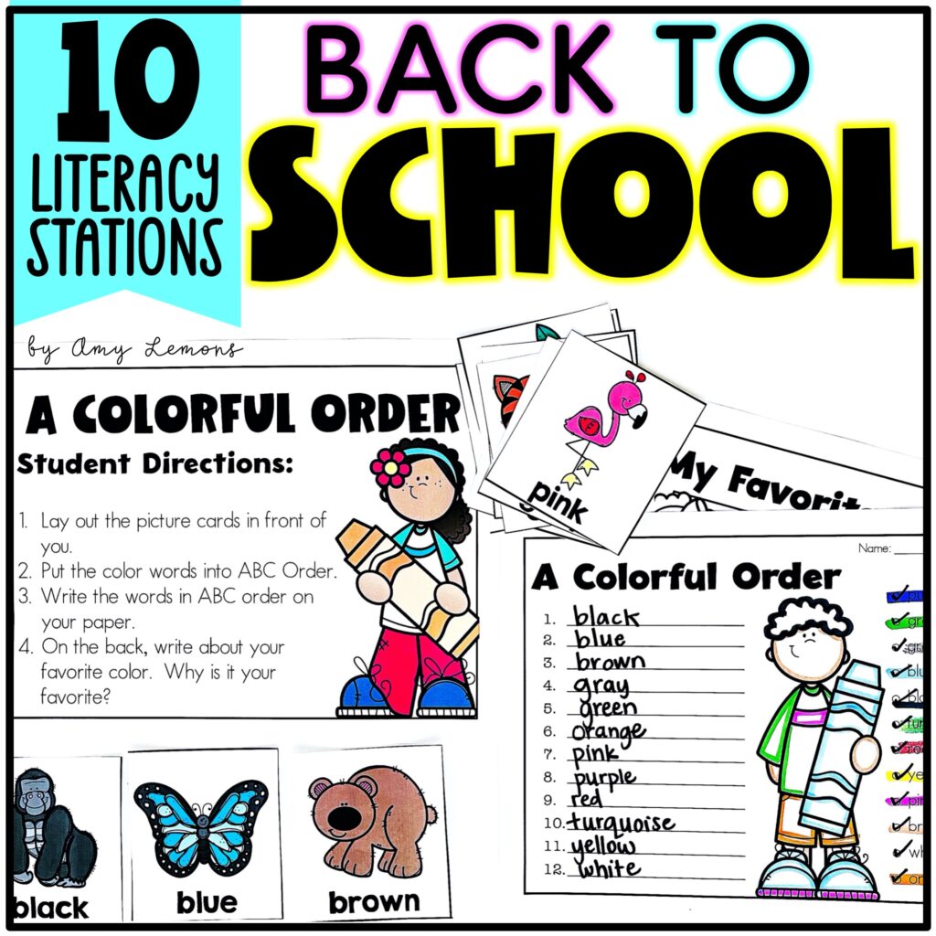 ELA Centers: 10 Back to School Literacy Stations - Amy Lemons