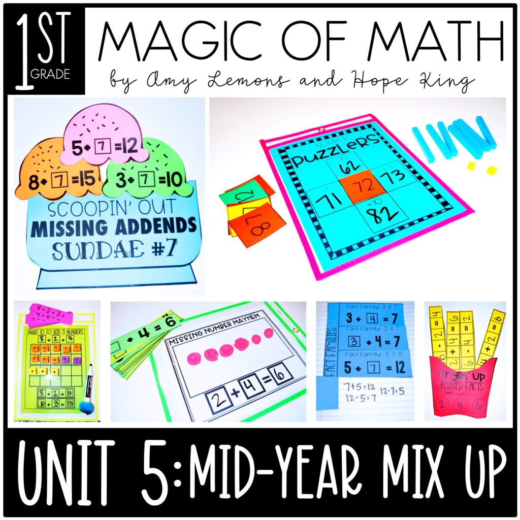 1st Grade Magic of Math Unit 5: Mid Year Mix-Up - Amy Lemons