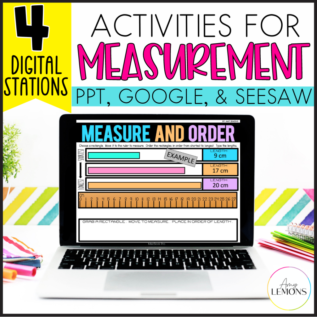 Digital Activities for Measuring Length (SEESAW, GOOGLE SLIDES, PP ...