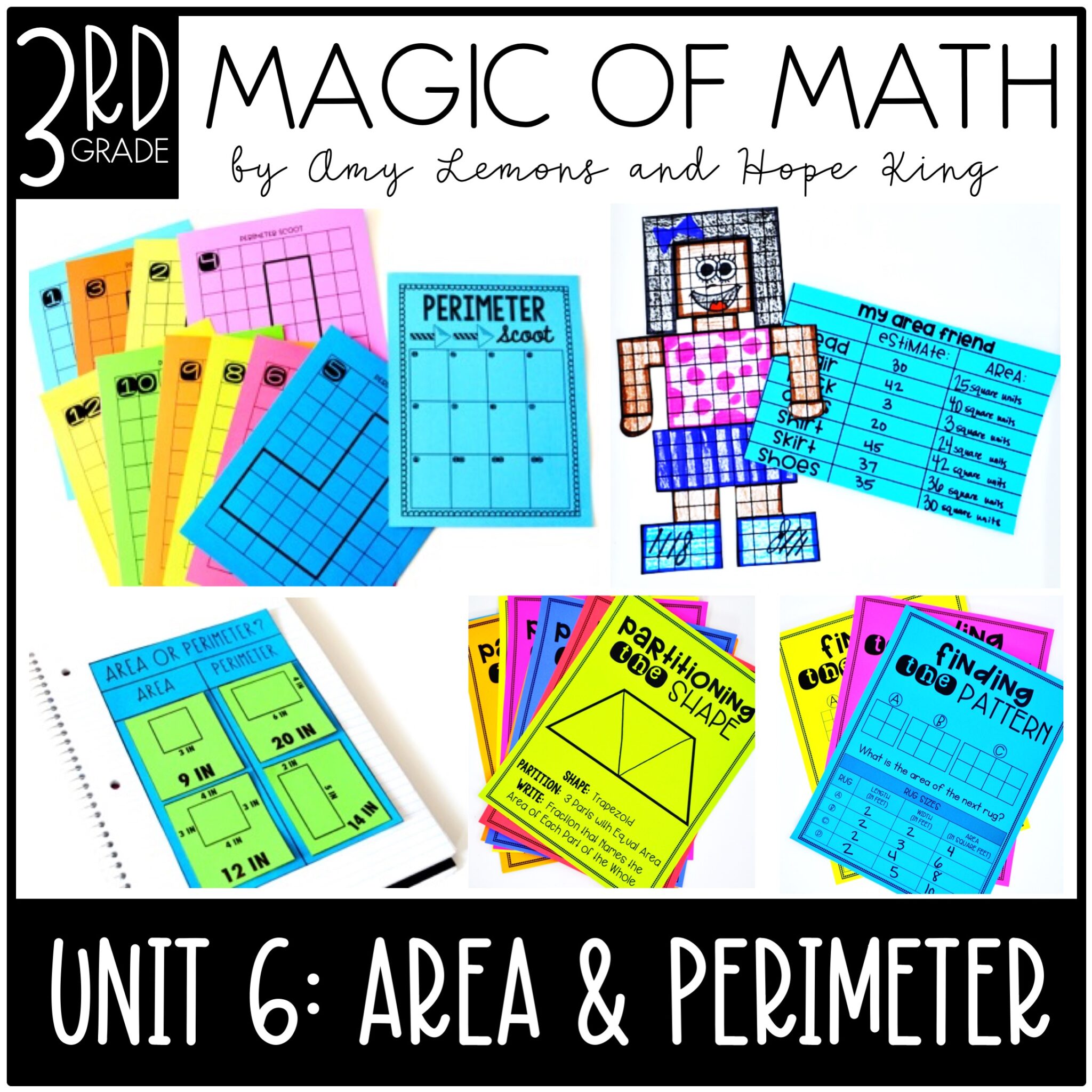 3rd Grade Magic of Math Unit 6: Geometry, Area, and Perimeter - Amy Lemons