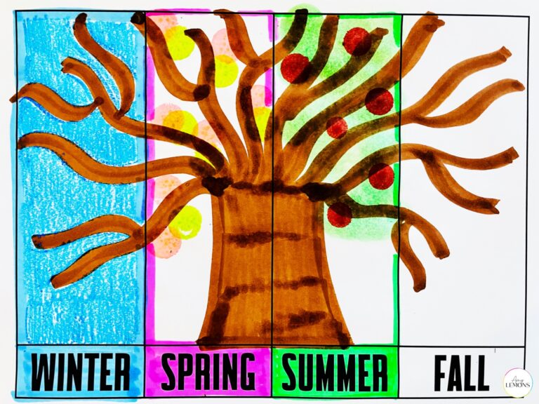 Apple Tree Seasons Art Activity for the Classroom - Amy Lemons