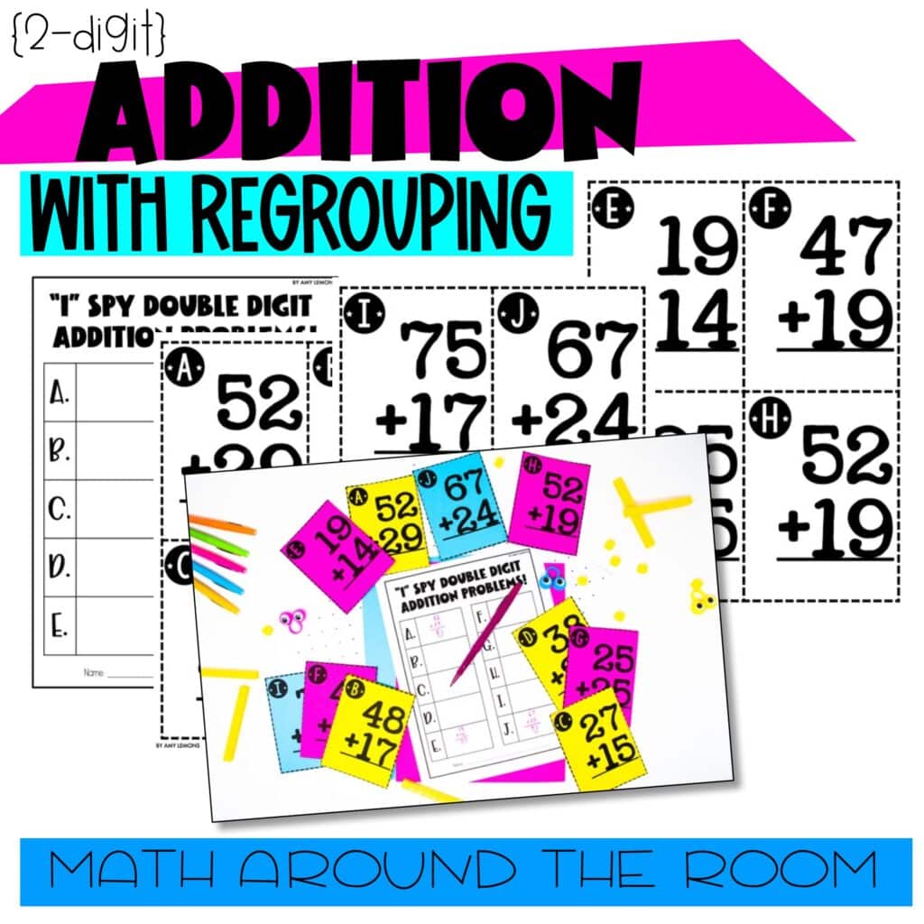 2 Digit Addition With Regrouping - Amy Lemons