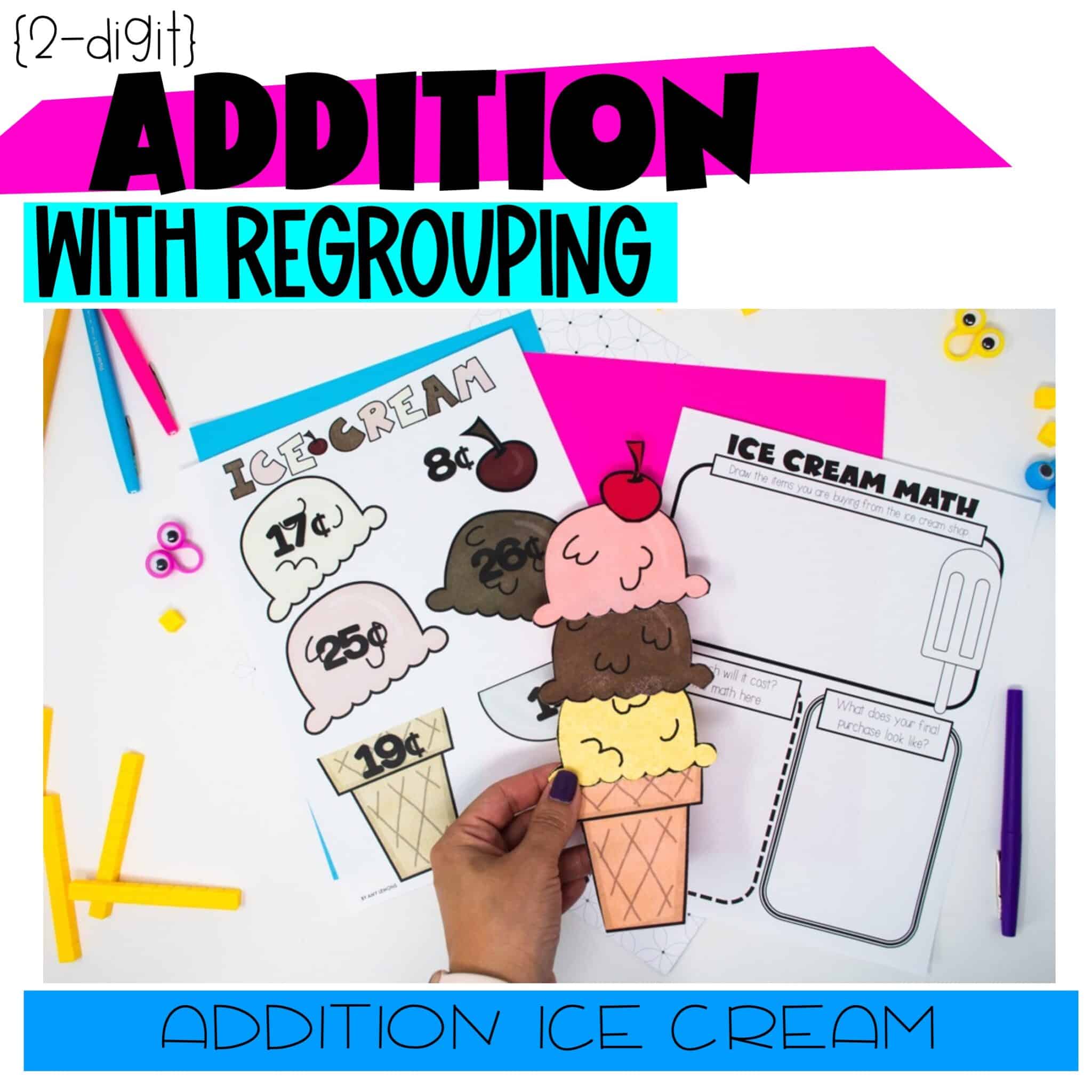 2 Digit Addition With Regrouping - Amy Lemons