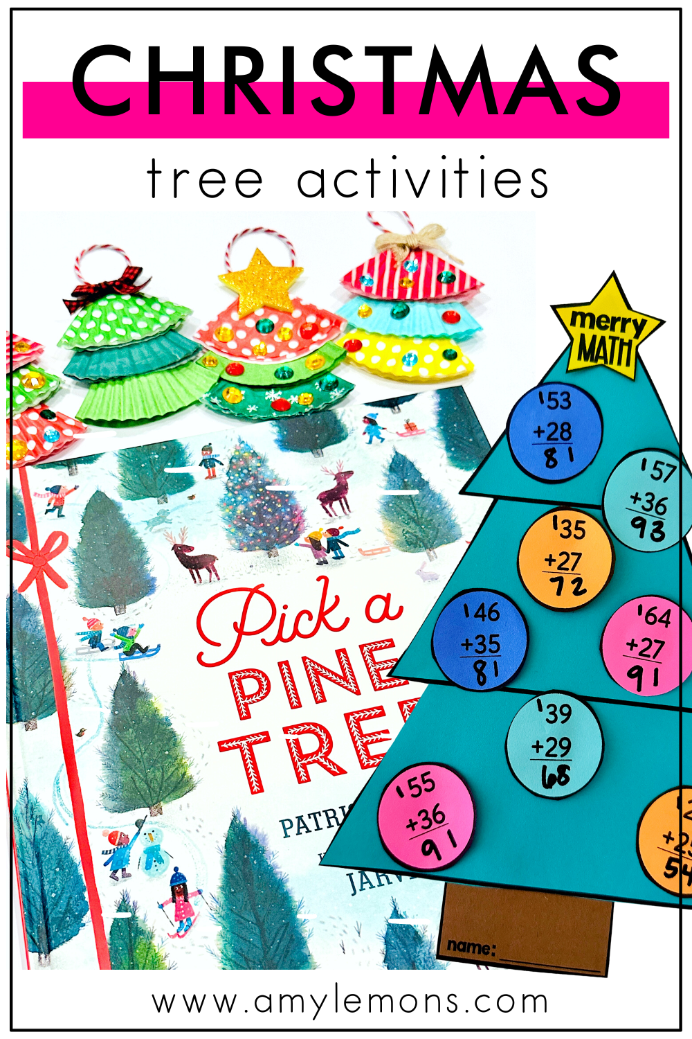 3 Christmas Tree Crafts and Activities for Math and ELA {with a FREEBIE ...