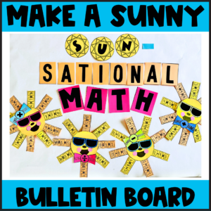Sun Math Craft with Summer Addition, Subtraction, Multiplication, or ...