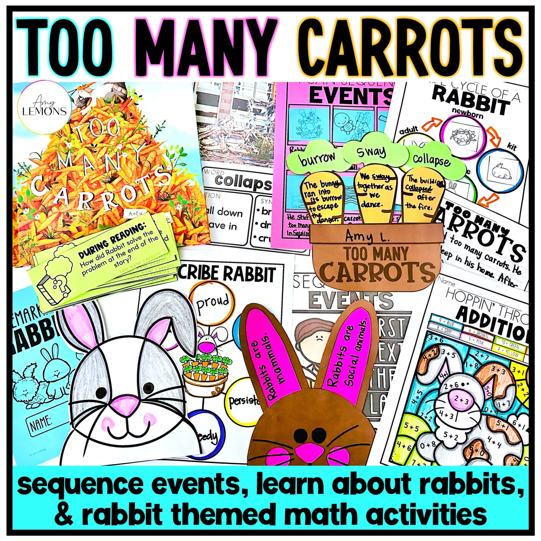 Too Many Carrots Interactive Read Aloud Activities with Rabbit ...