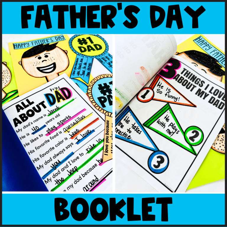 Father's Day Writing Craft, Father's Day Questionnaire Book & Directed ...