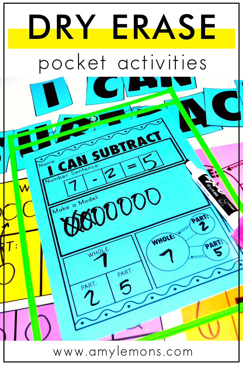 3 Ways to Use Dry Erase Pockets in Math - Amy Lemons