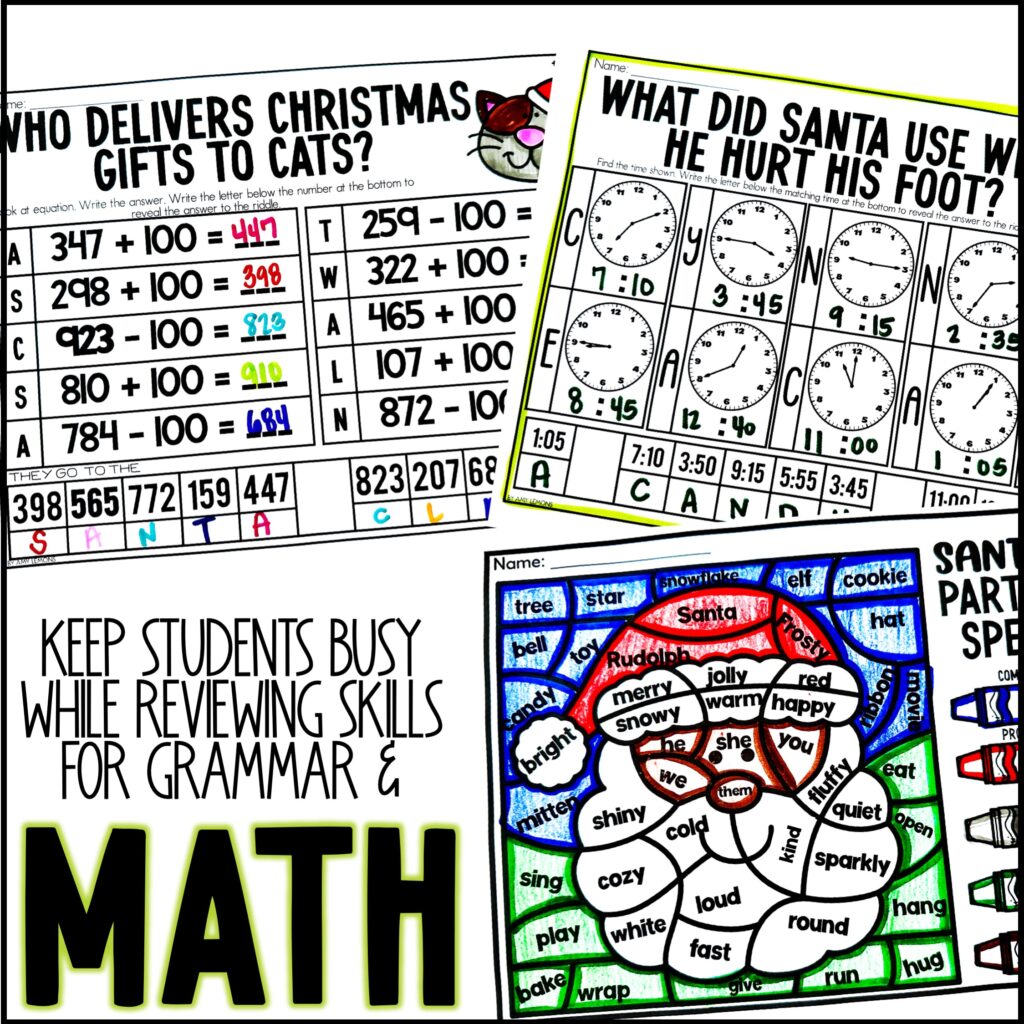 Christmas Word Search Worksheets & Puzzles | Holiday Morning Work ...
