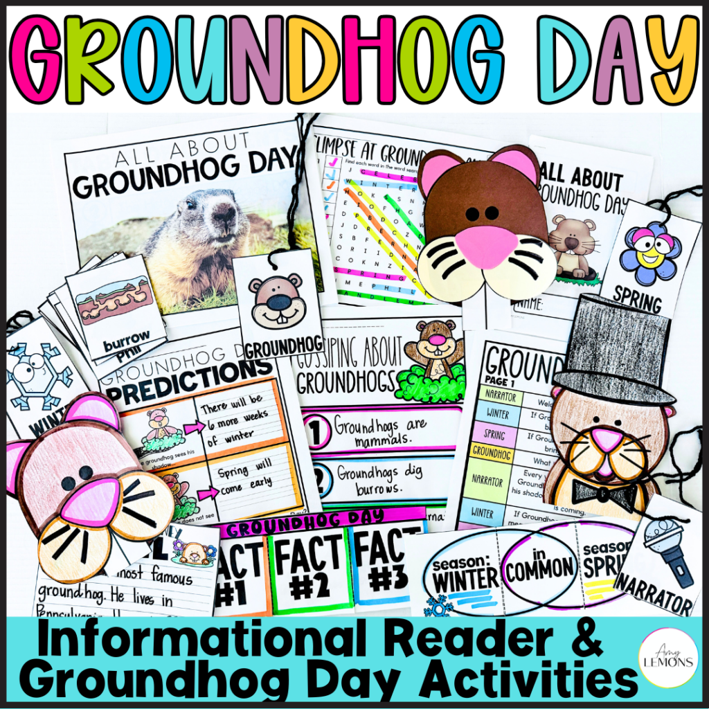 Groundhog Day Craft and Writing Activities with Headband, Word Search ...